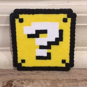 Perler Bead | Other | Mario Luigi And Question Mark Block Perler Beads ...